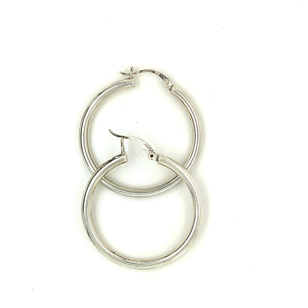 THICK SILVER HOOPS - NewCore