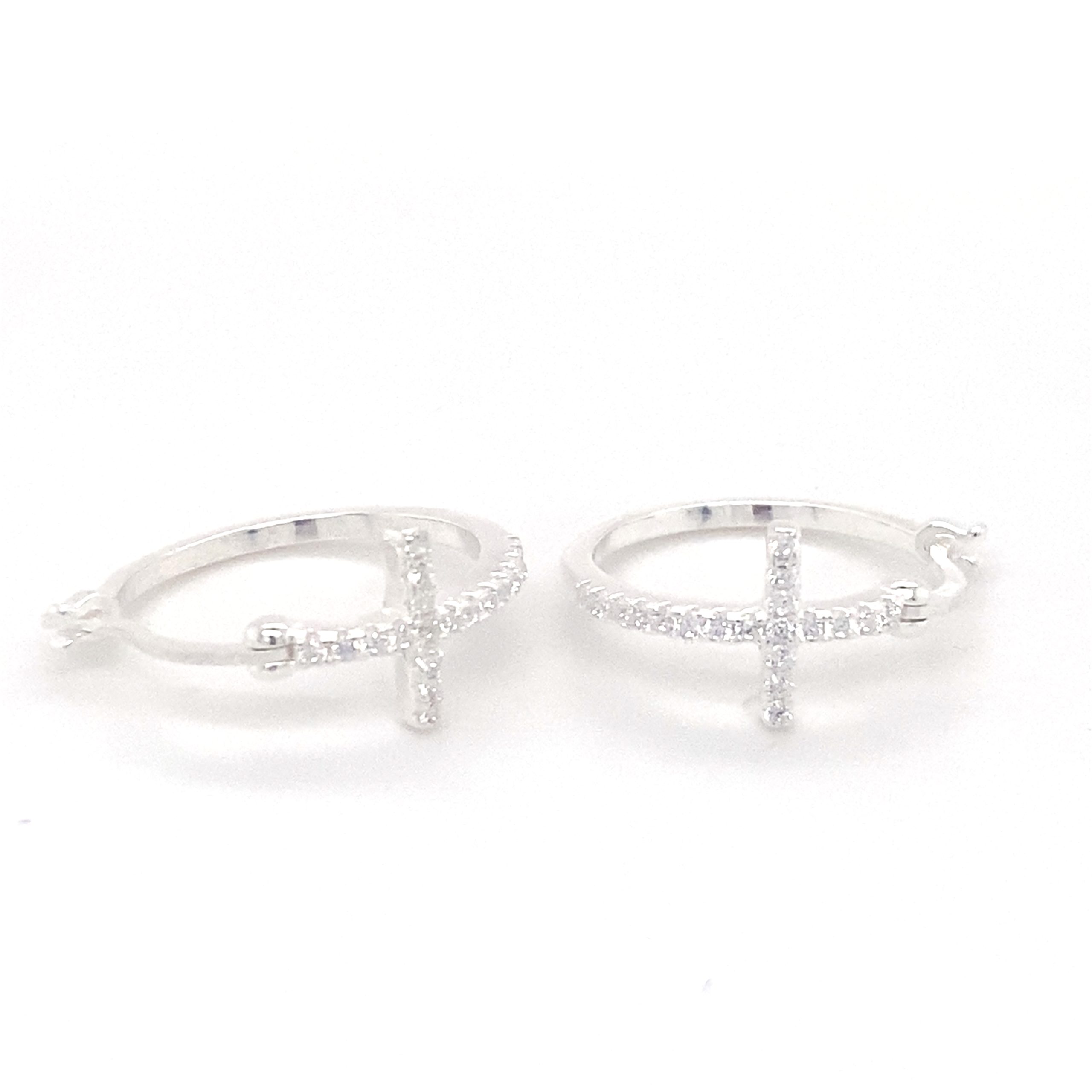 SE21347 CZ CROSS HOOP - NewCore